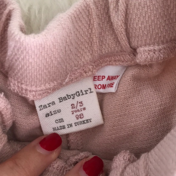 Zara | Bottoms | Zara Pink Ruffle Pants | Poshmark
